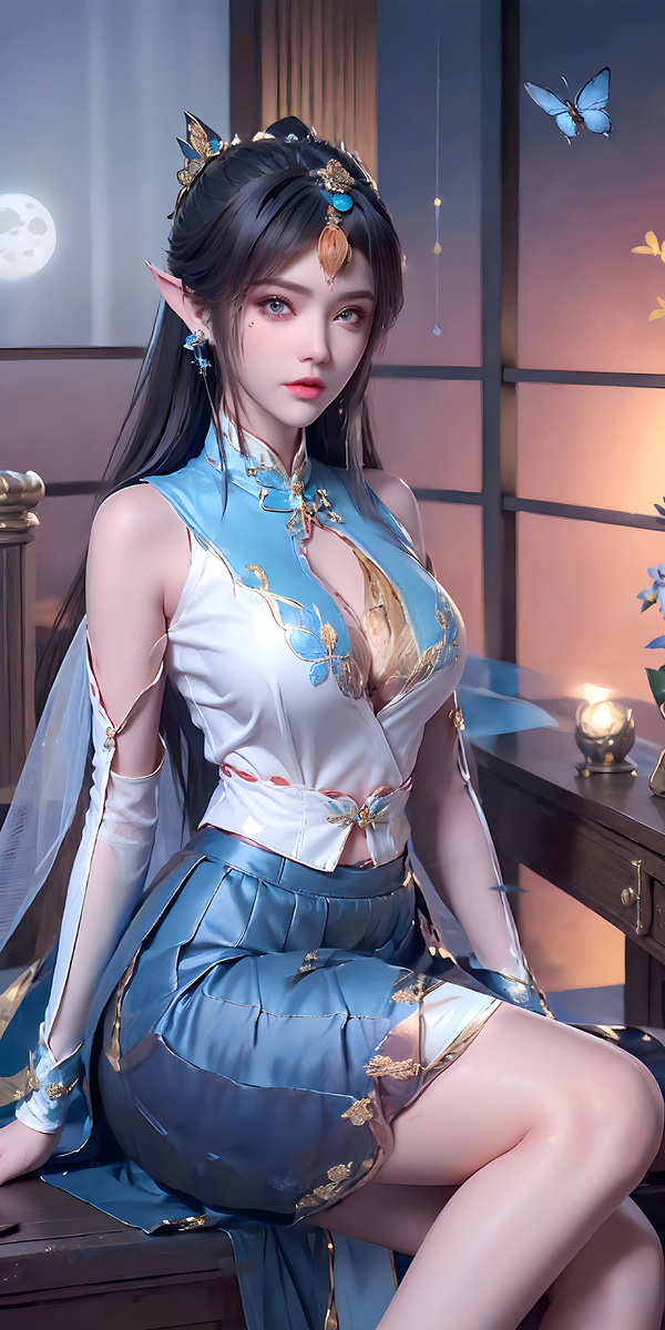 国漫女神超写实ai建模:凤清儿,风雷阁东阁弟子