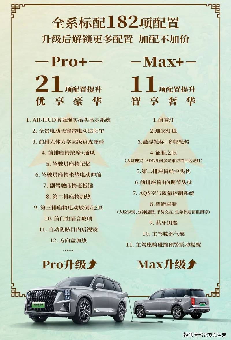 全系标配182项，21项免费升级，传祺新能源 ES9 第二季还有多少惊喜_搜狐汽车_搜狐网