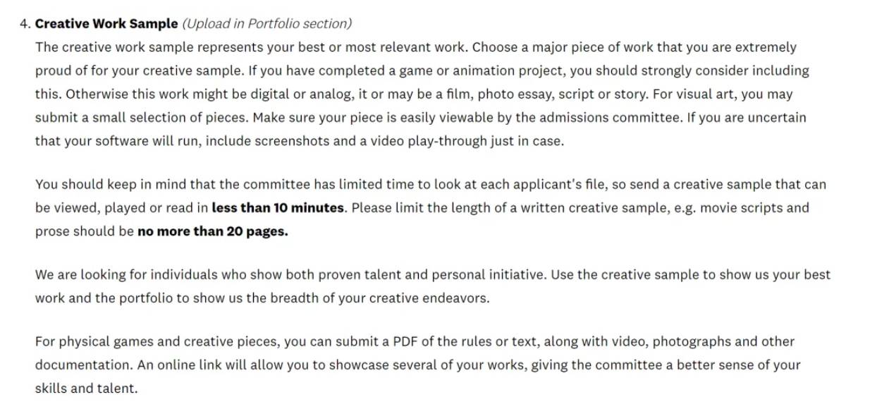 25Fall美国南加大USC游戏/电影专业作品集&申请要求重大变化_设计_项目