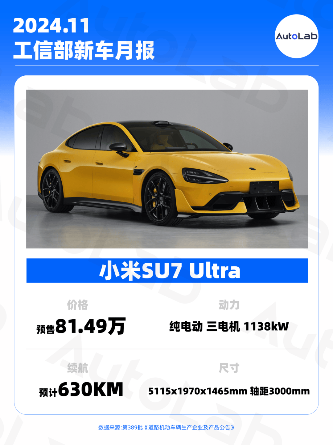 11月工信部新车：小米SU7 Ultra定妆；智界R7增程；智己L6要量产固态电池了_搜狐汽车_搜狐网