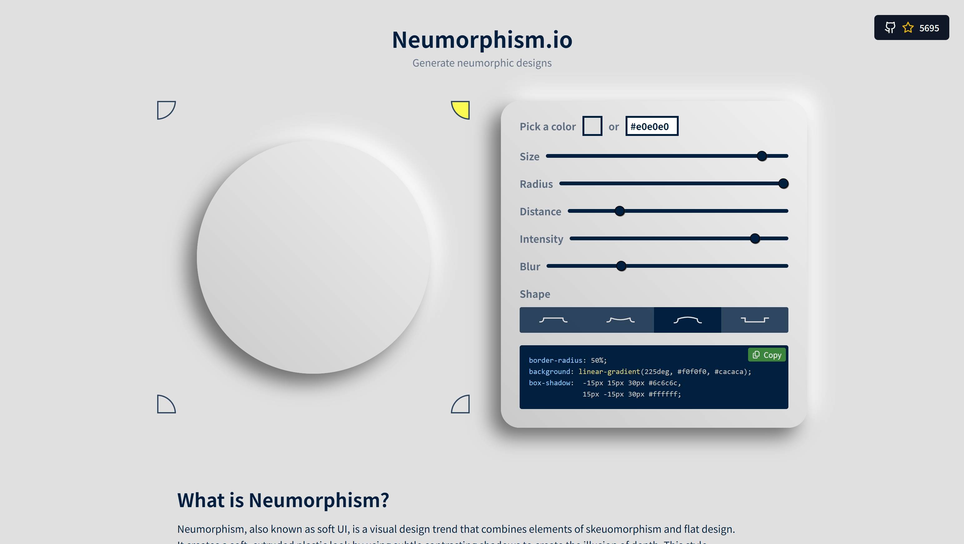 【127】Neumorphism-软UI风格CSS阴影效果生成器_设计_用户_Flat