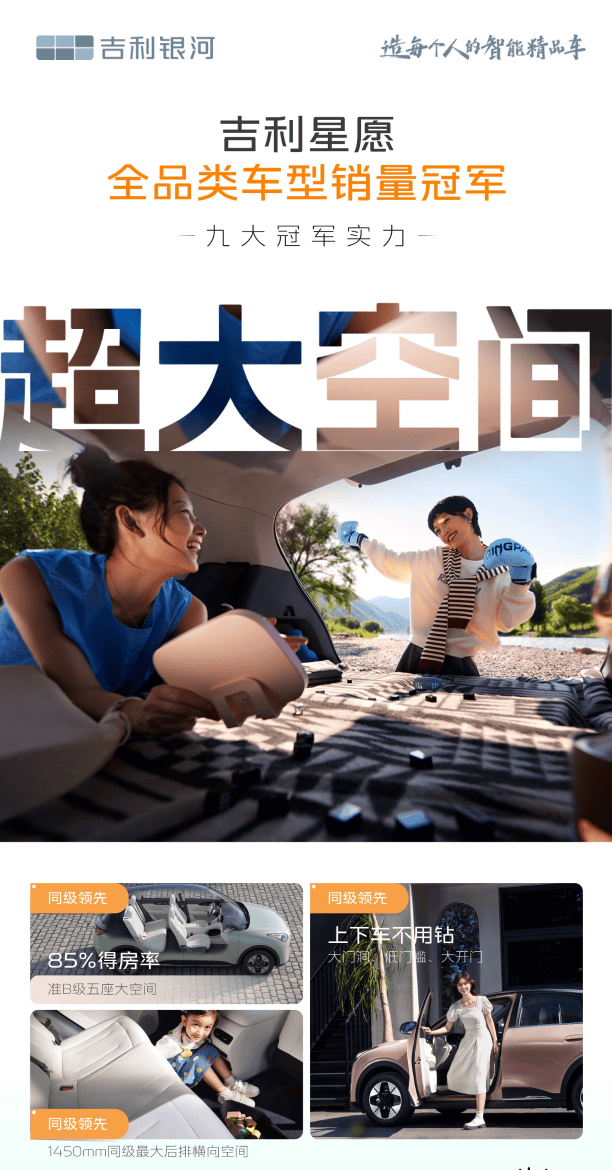 后驱+Flyme双王炸！A0级纯电标杆吉利星愿全品类销冠_搜狐汽车_搜狐网