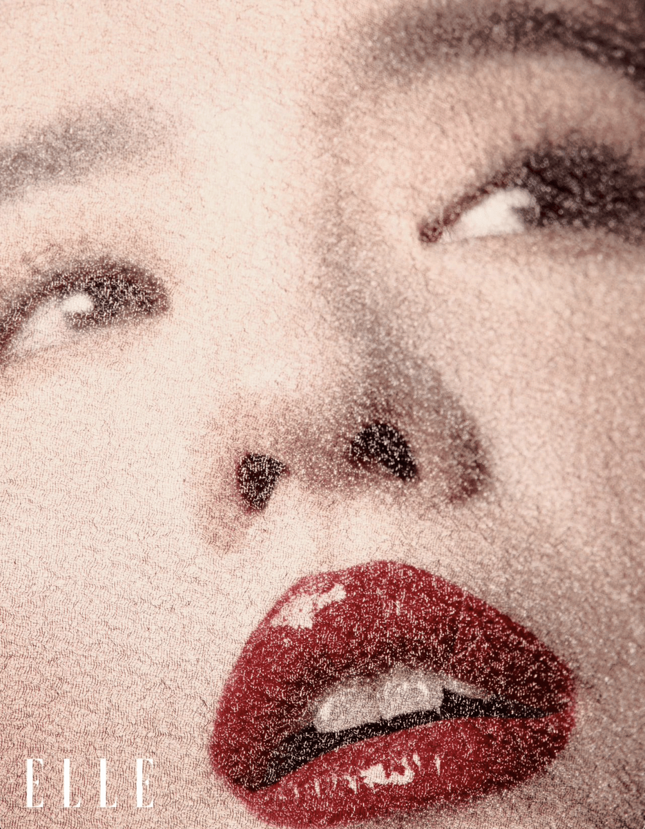 刘亦菲ELLE3月开季刊封面，黑纱缱绻亦藏铠甲，玫瑰盛放不减锋芒