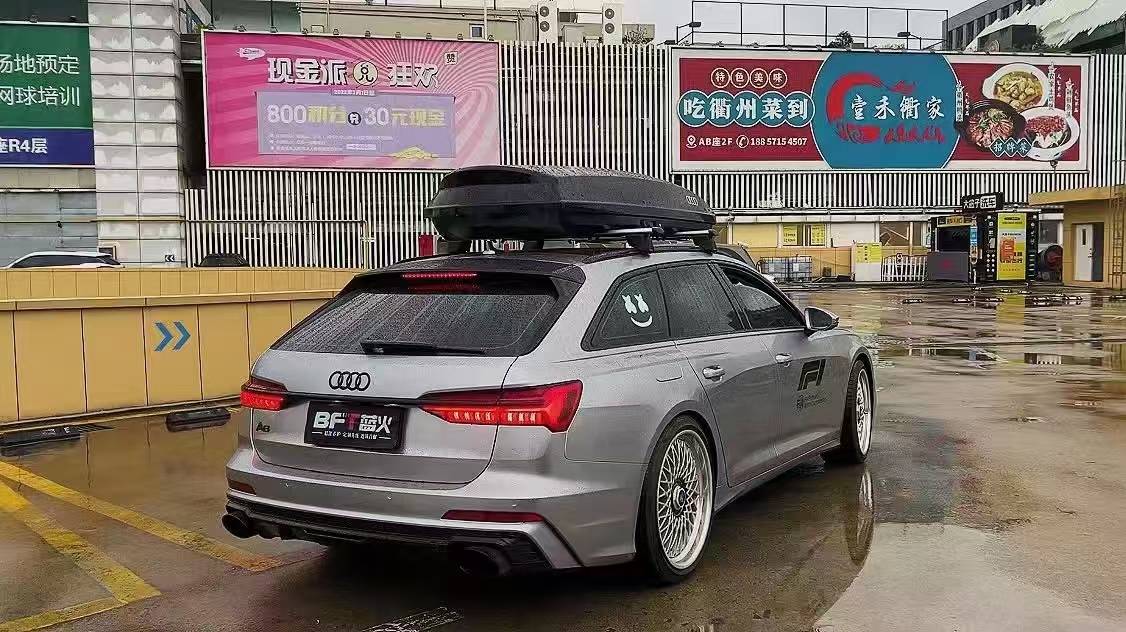 奥迪A6旅行版气动避震改装：AIRBFT低趴风格来袭_搜狐汽车_搜狐网