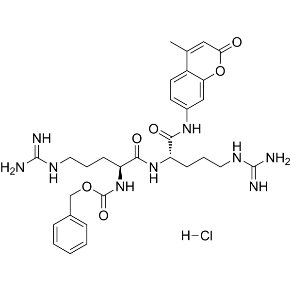 Z-Arg-Arg-AMC；一种选择性的 cathepsin B 底物；CAS No. : 136132-67-7_字母_分子量_分子式
