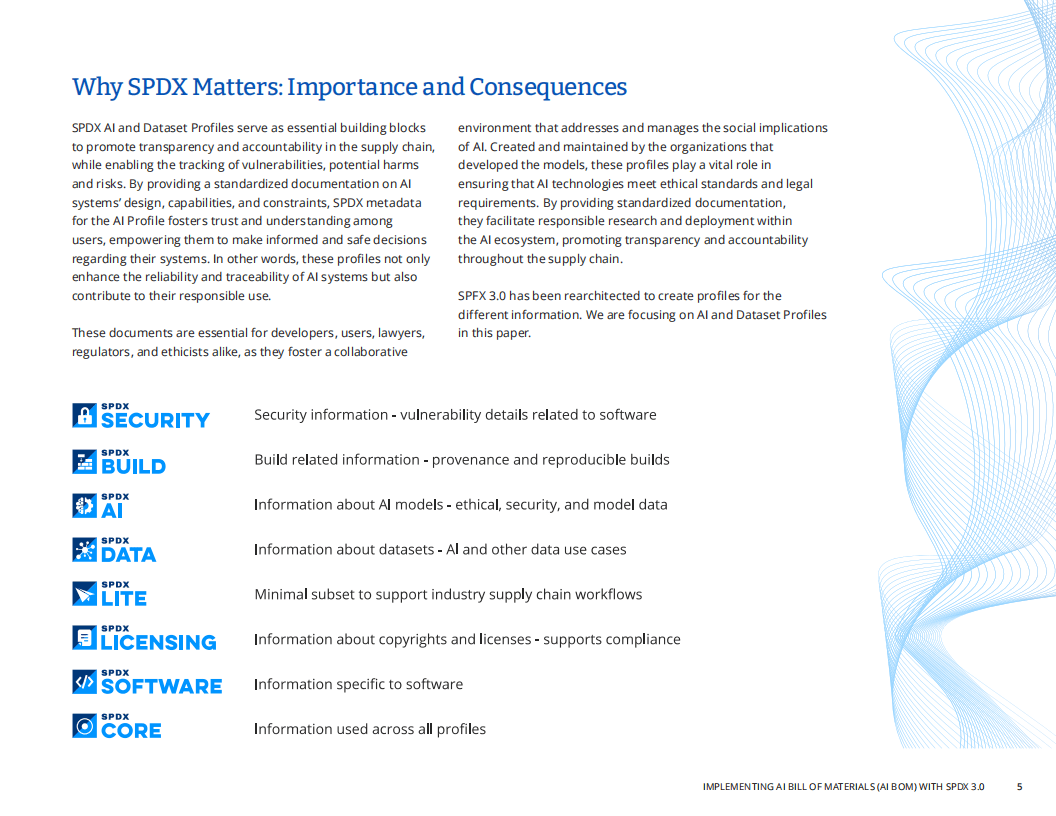 2024年人工智能和数据集物料清单综合创建指南报告-使用 SPDX 3._字段_应用_法规