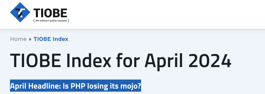 世界上最好的编程语言——PHP排名跌至历史最低_tiobe_指数_开发