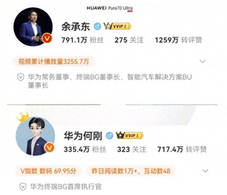 余承东社交账号认证更新 不再担任华为终端BG CEO_董事长_智能_调整