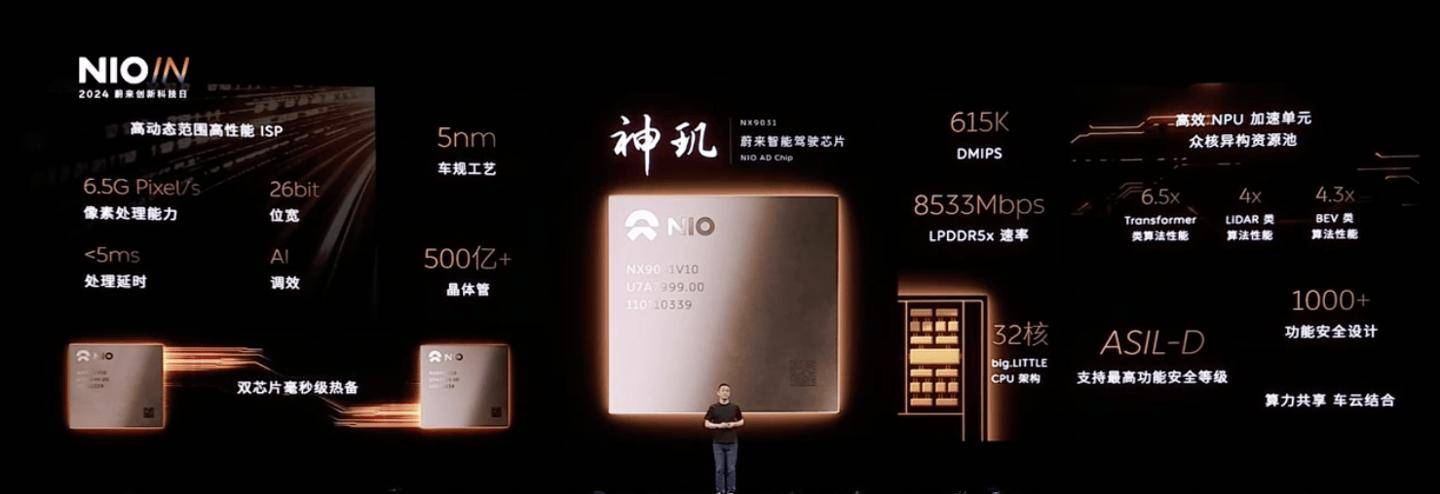 蔚来“全球首颗车规 5nm 高性能智驾芯片”神玑NX9031流片成功 - 数码前沿 数码之家