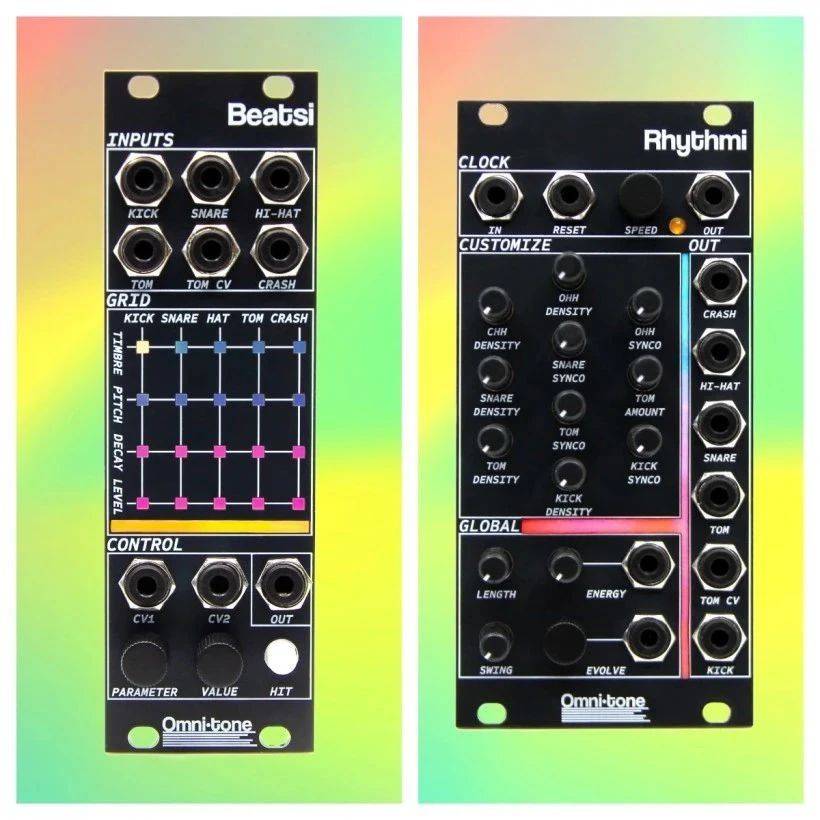 Omnitone 推出 Beatsi 和 Rhythmi 两款 eurorack 鼓模块_节奏_音色_参数
