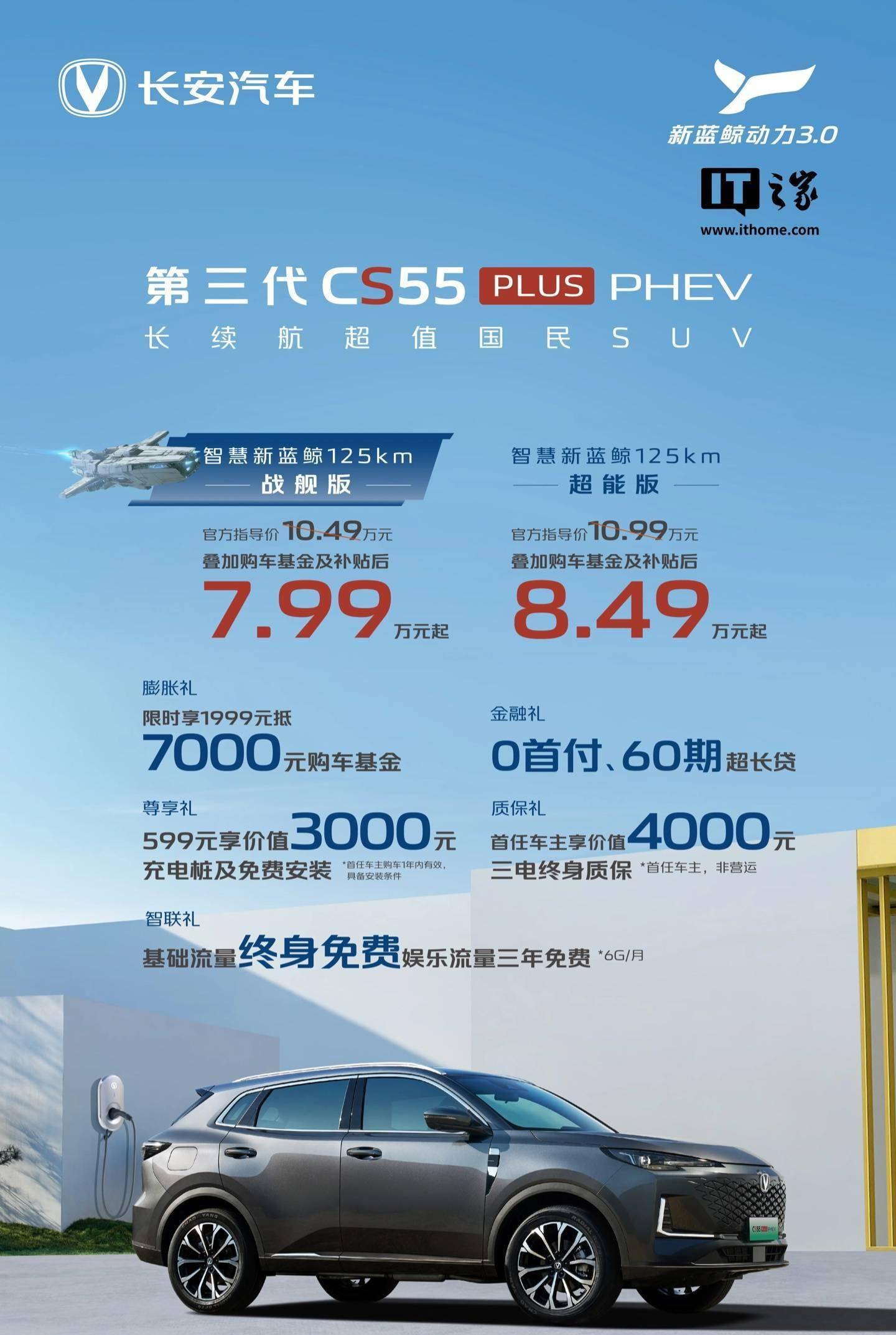 长安逸动PHEV与CS55 PLUS PHEV新车上市，起售价8.49万元起，配置如何？_搜狐汽车_搜狐网