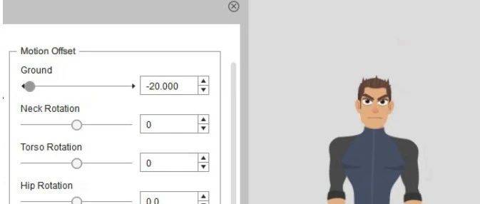 Motion LIVE 2D：动作捕捉姿势调整和校正（一）_角色_Offset_位置