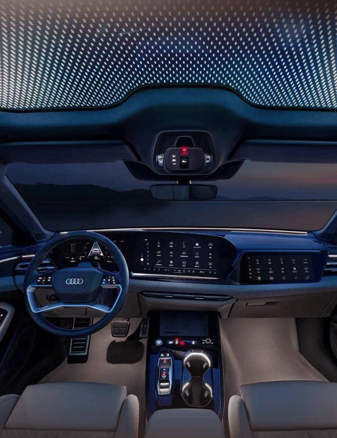 奥迪A5L内饰大揭秘：9段全景天幕配曲面OLED屏，豪华再升级！_搜狐汽车_搜狐网