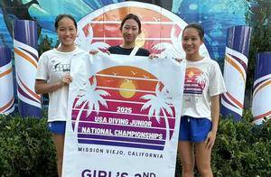2025美国青少年跳水全国锦标赛 亚裔小将勇夺三金_比赛_Milan_Deliang