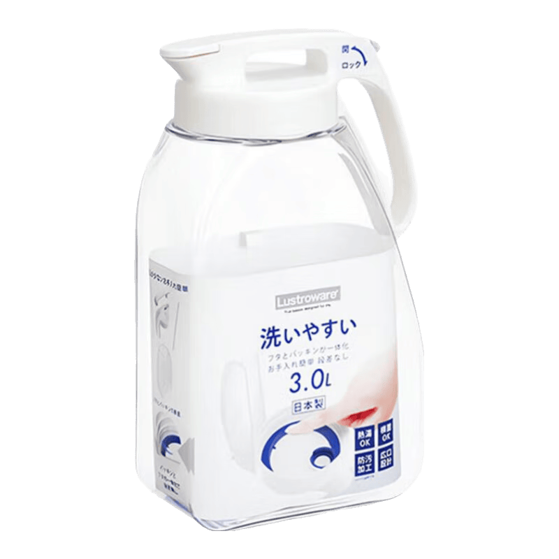 LUSTRO WARE日本冷水壶：大容量3.0L，家居必备，夏日清凉神器！_茶具_产品_消毒