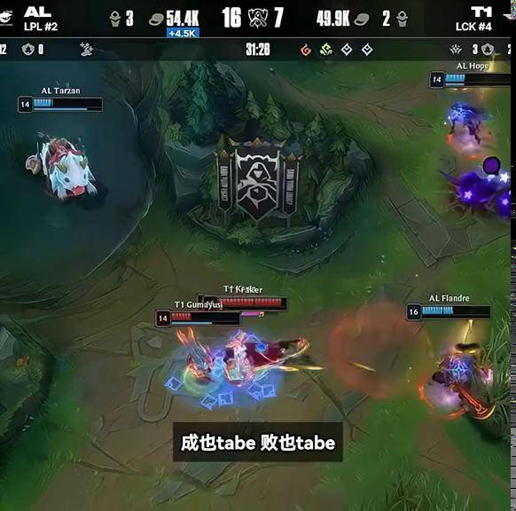 成也Tabe，败也Tabe！AL对战T1决胜局自断双臂，给野辅选工具人